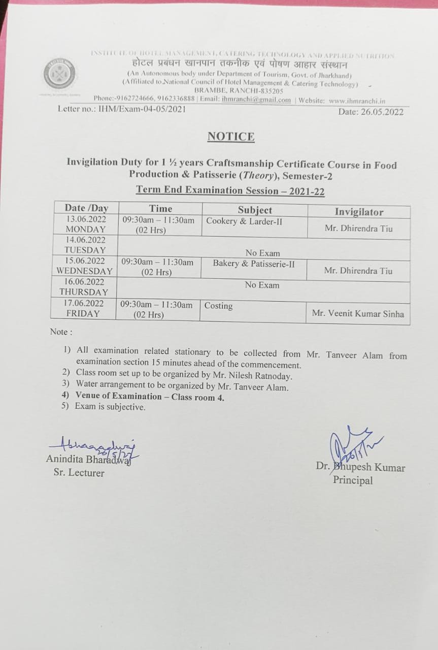 IHM Ranchi | Best Government Hotel Management College in Ranchi ...